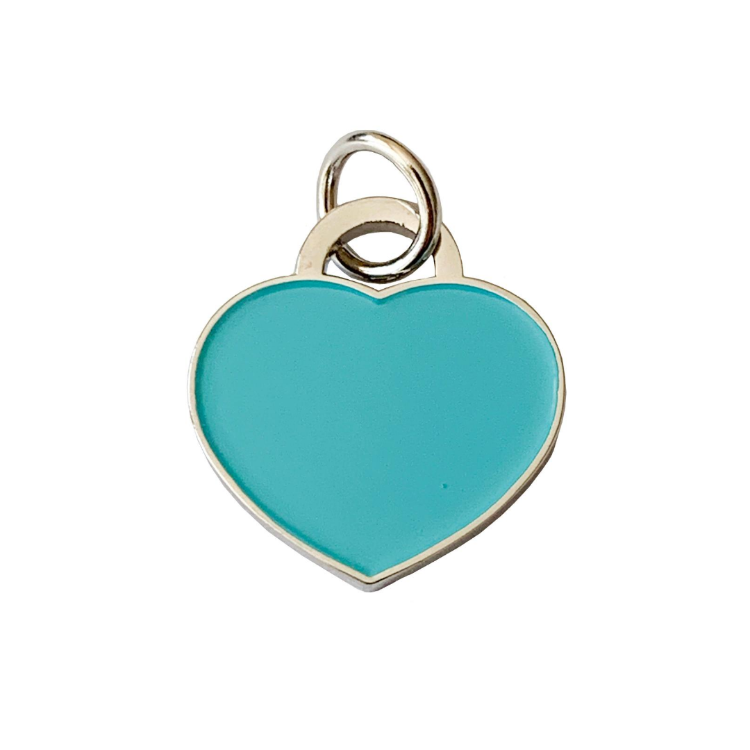 Audrey Puppy ID Tag - Silver/Teal | Coco & Pud