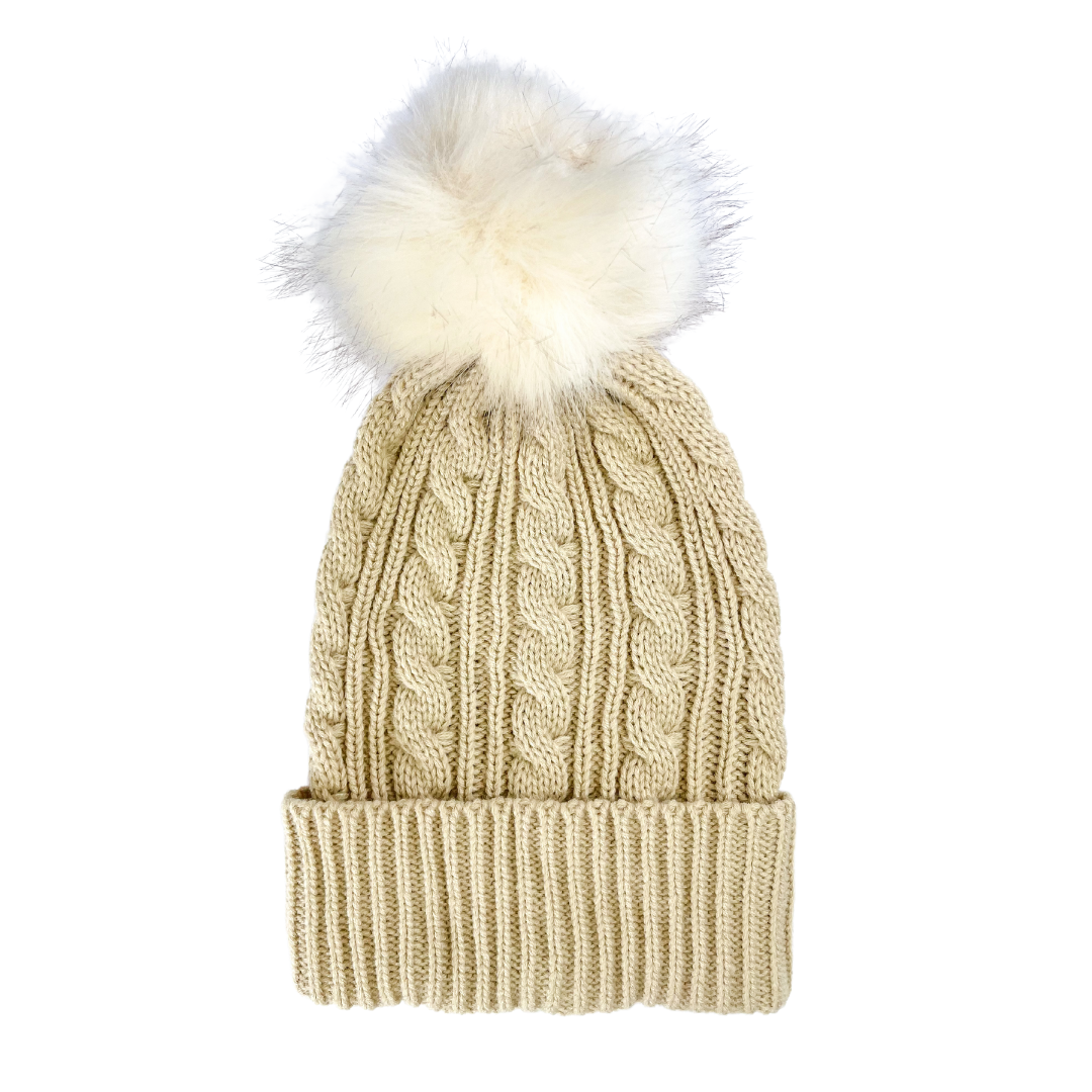 Coco Cable Wool Beanie - Cream – Coco & Pud