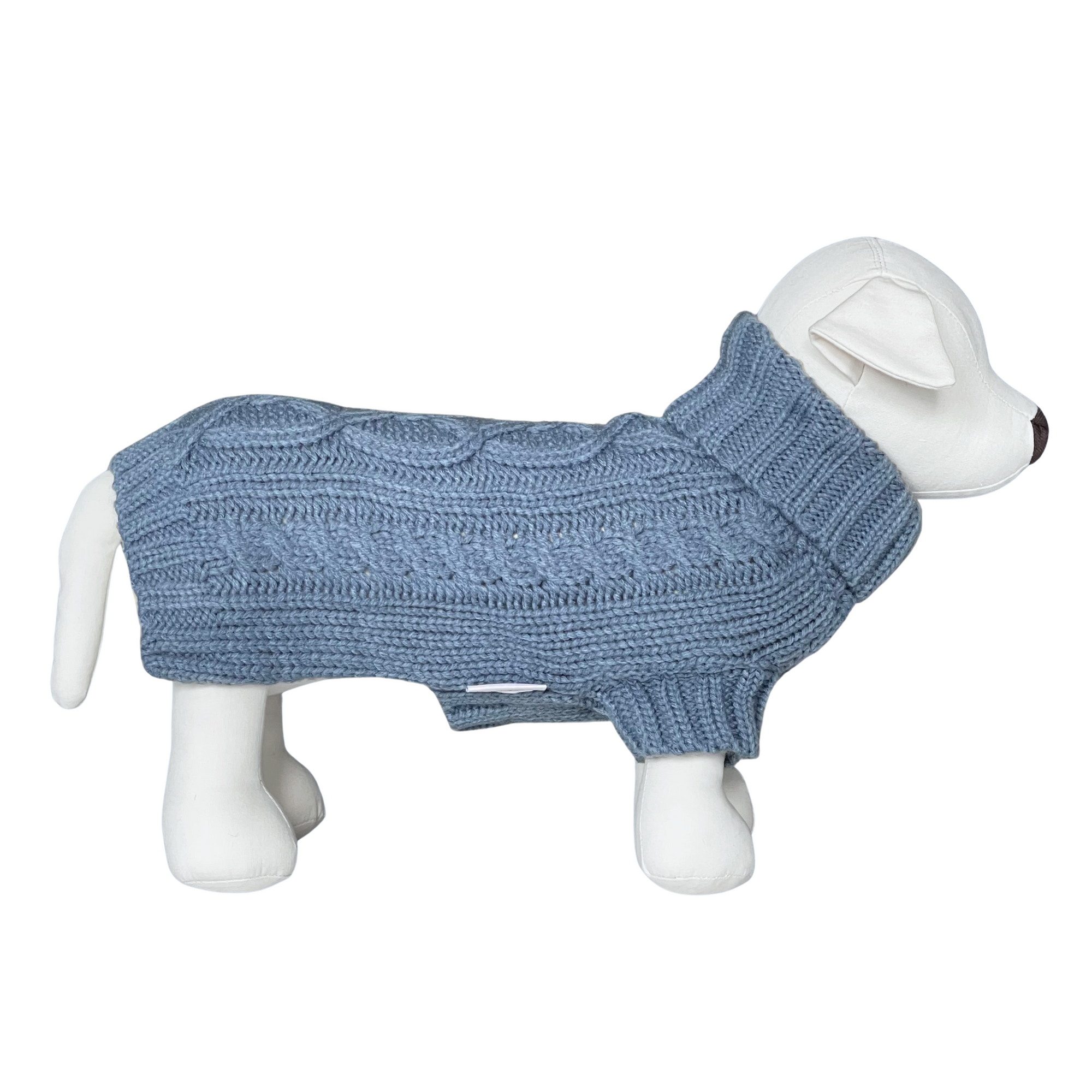 Coco Cable Dog Sweater/ Dog Jumper - Boathouse Blue