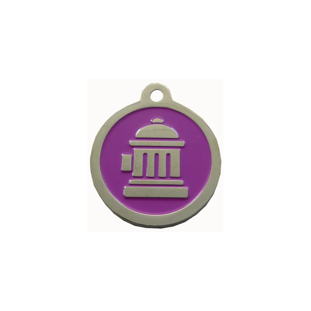 Fire Hydrant ID Tag - Purple & Silver – Coco & Pud